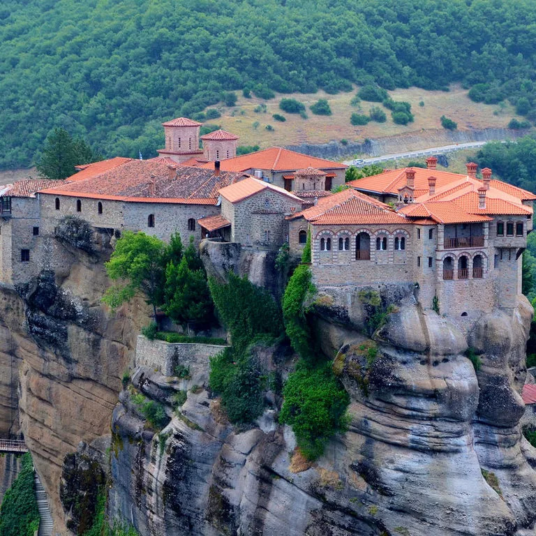 The 6 Byzantine Meteora Monasteries between land wind & sky